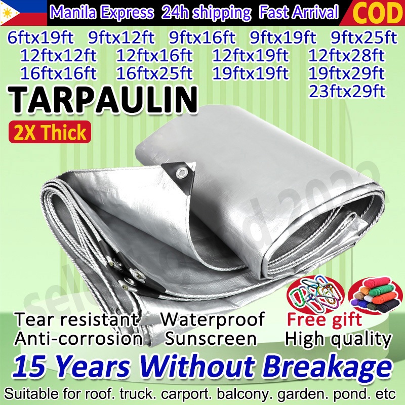 2X Thick Big Size Lona Trapal Waterproof Makapal Original Tarpaulin ...