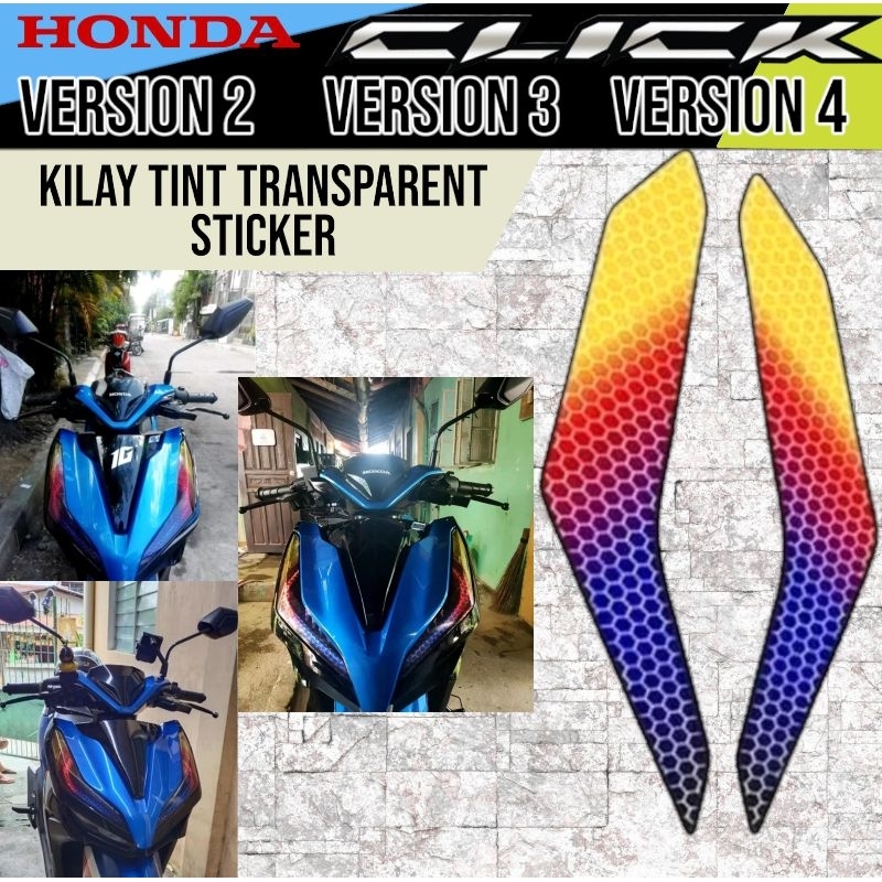 Honda Click Version 2,3 and 4 HONEYCOMB Kilay Tint / Honda Click ...