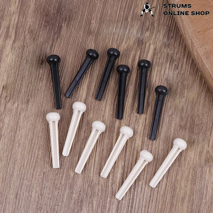 1 Set or 6 Pieces Acoustic Guitar ABS Bridge Pins Replacement Part ...