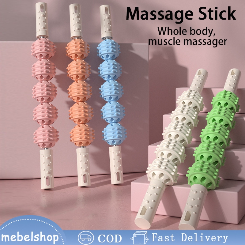 Massage Stick 5 Wheels Yoga Column Stovepipe Roller Stick Thin Calf ...