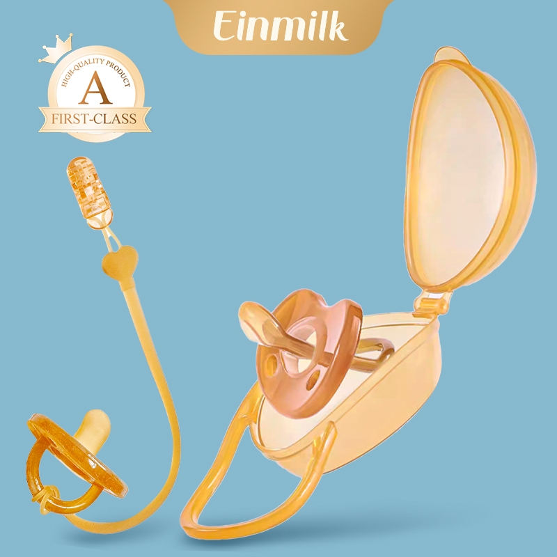 Einmilk Baby Pacifier Super Soft Silicone Newborn Pacifier Anti-colic ...