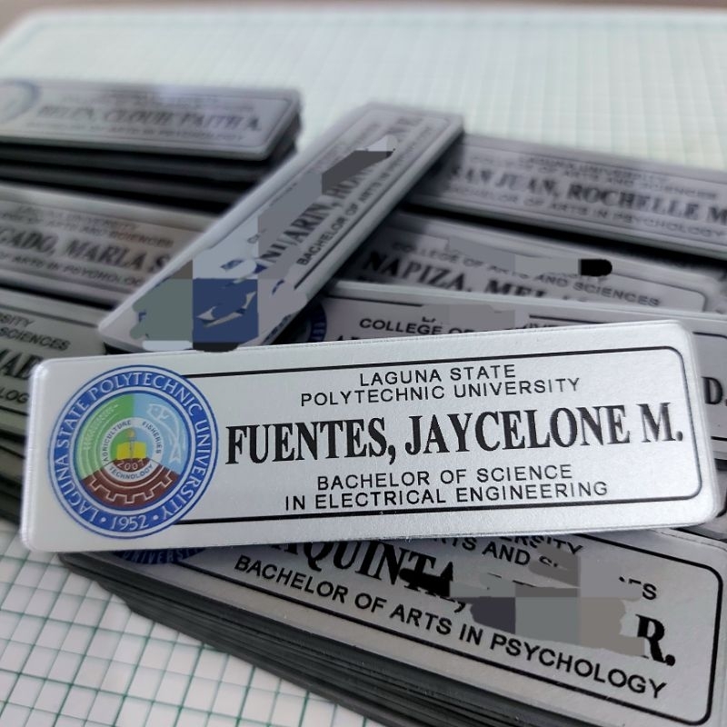 Personalized Acrylic NAMEPLATE | NAME BADGE Matte Gold, Matte Silver ...