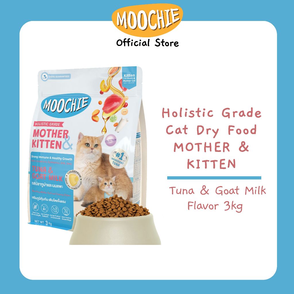 Moochie Cat Kibble Holistic Grade Cat Food Mother & Kitten formula Tuna ...