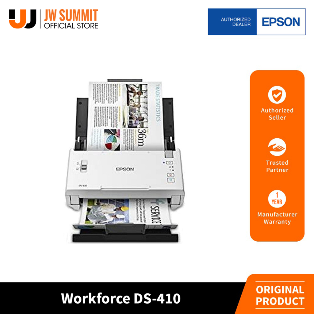 Epson Workforce Ds-410 A4 Duplex Sheet-Fed Document Scanner | Shopee ...