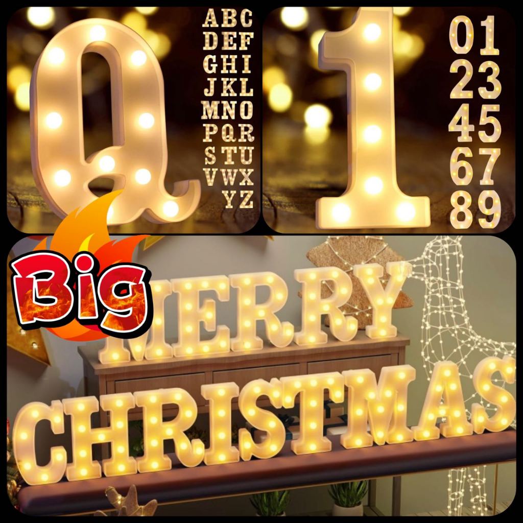 Standee letter big size number standee letter light signage name lights ...