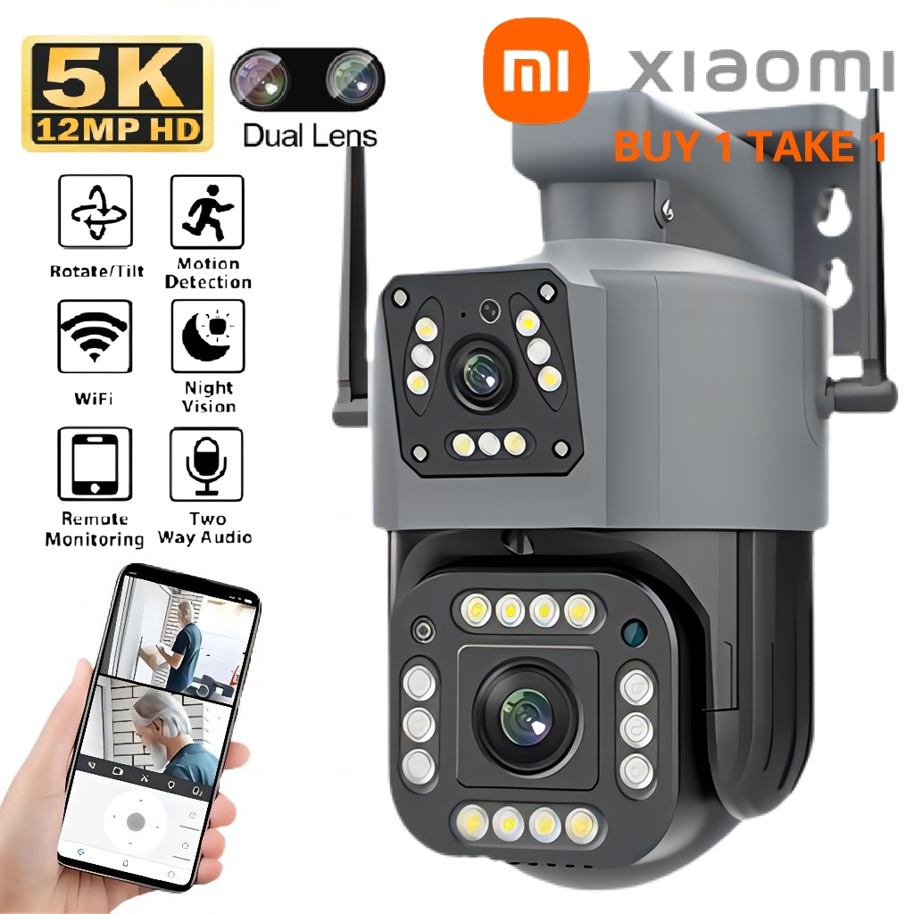 XIAOMI Outdoor CCTV Camera 50MP Dual Lens BUY1 TAKE1 Waterproof Night ...