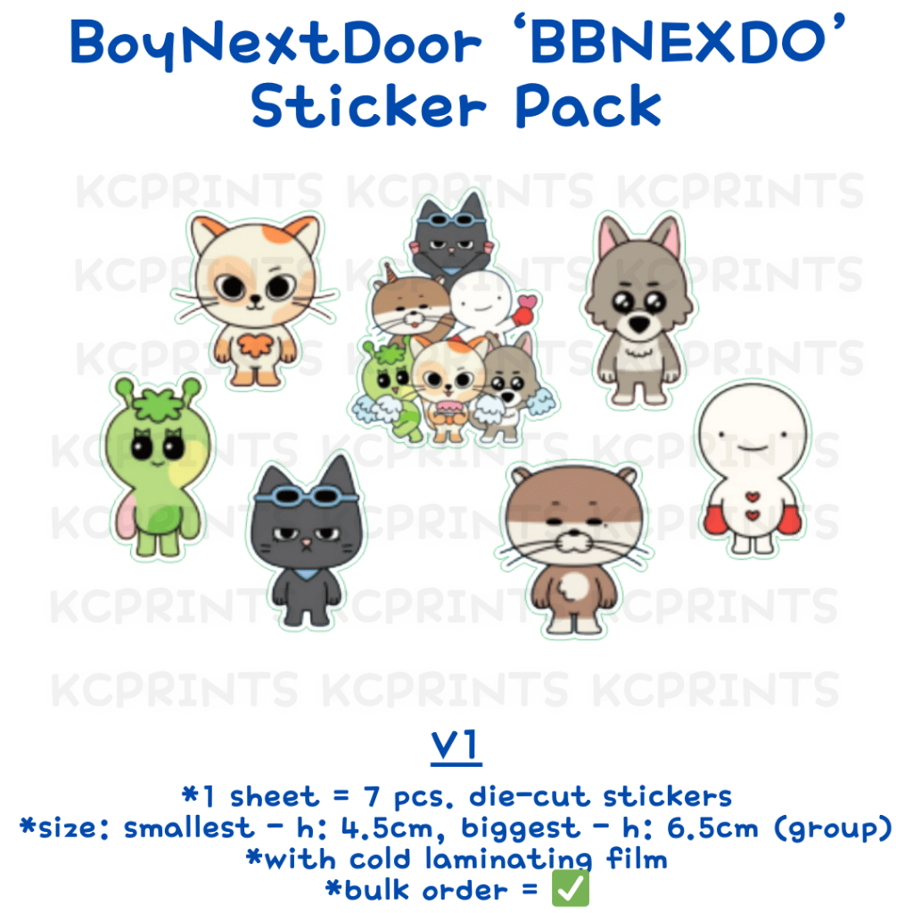 [FANMADE] BoyNextDoor Sticker Pack BBNEXDO Character Cute Art | Shopee ...