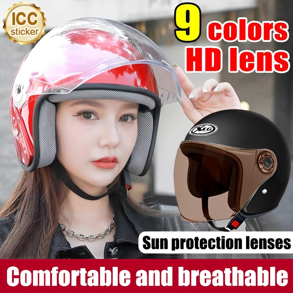 Half face helmet for men women helmet motorcycle 10 colors Ventilation ...