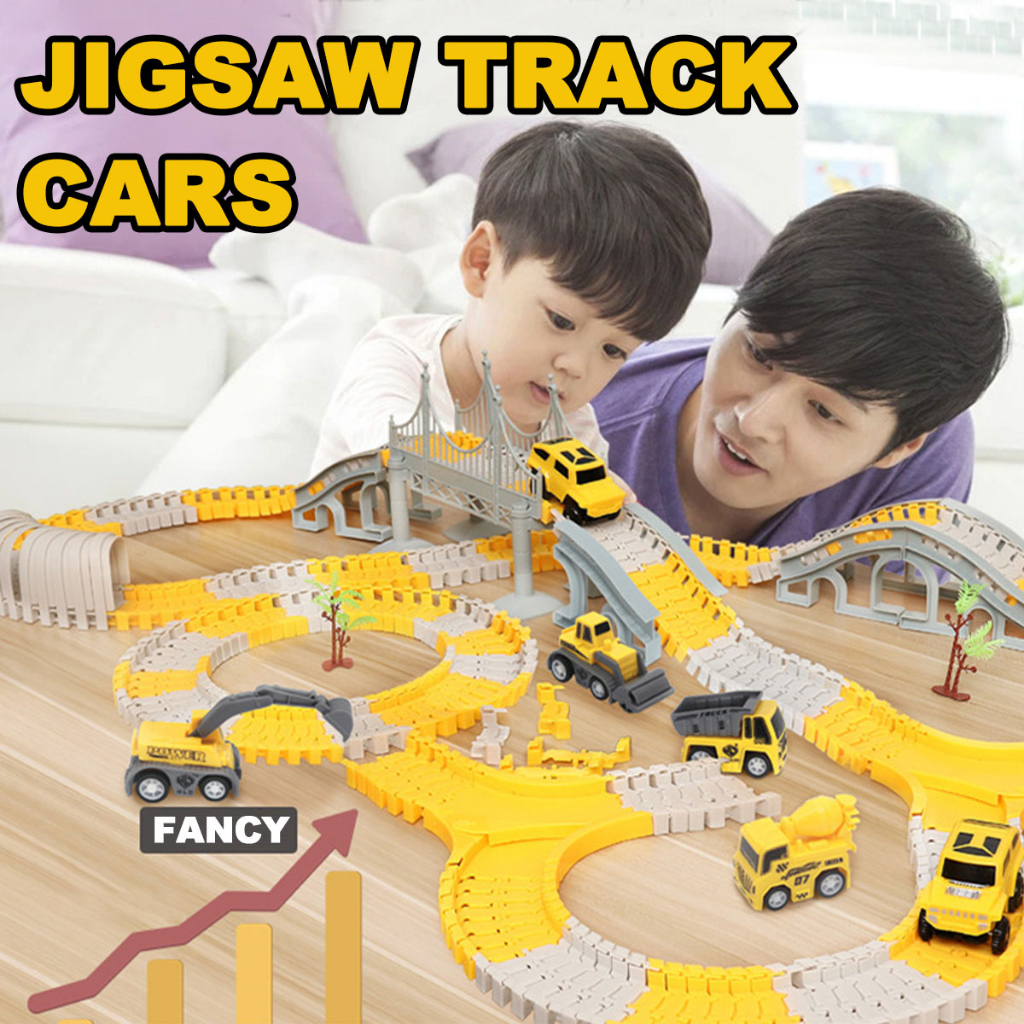 Children's Track car toys Electric Engineering Railcar Educational Toys ...