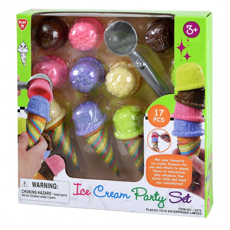 PlayGo Pretend Play Ice cream Play Set 17 pieces toys, Age 3+ | Shopee ...