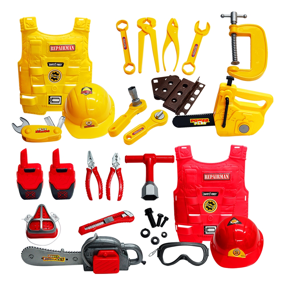 Children's Set Repair Man Worker Construction Tools Kits Educational ...