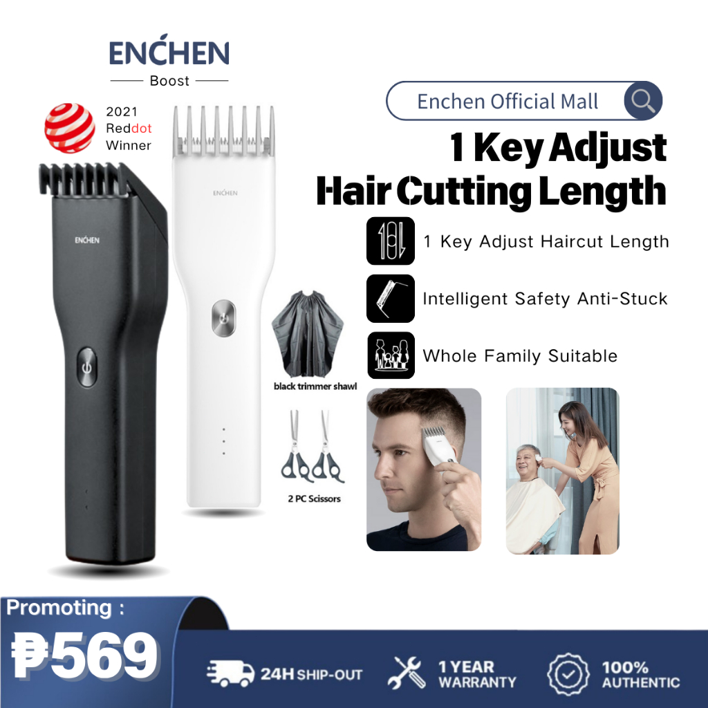 ENCHEN Hair Trimmer Boost Electric Hair Clipper Cordless Professional ...