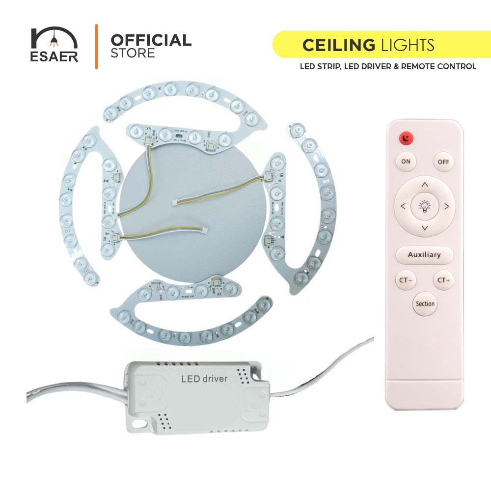 Esaer Tri-Color LED Strips with LED Driver & Remote Control | Shopee ...