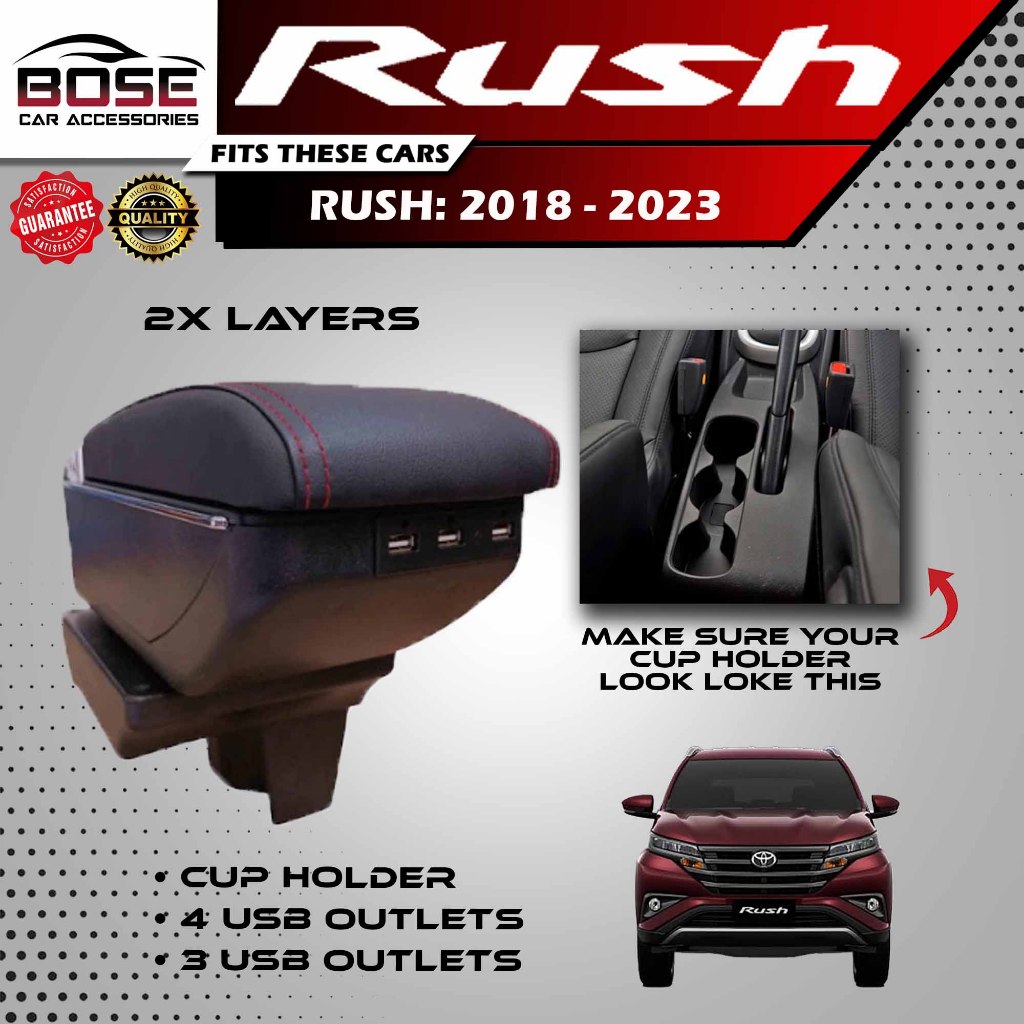 Toyota Rush G E 2018 - Onwards Car Armrest Console Box / Arm Rest ...