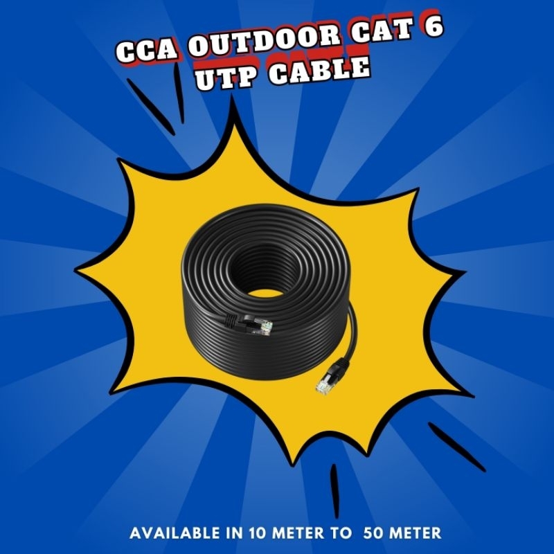 CCA OUTDOOR CAT 6 UTP CABLE 10M TO 50M | Shopee Philippines