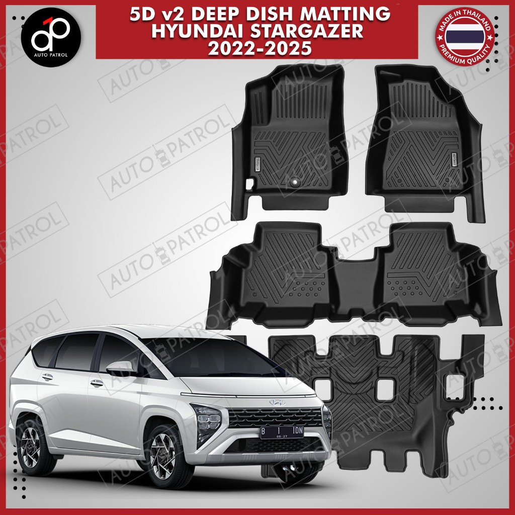 HYUNDAI STARGAZER 2022-2025 5D v2 Deep Dish Matting (MADE IN THAILAND ...