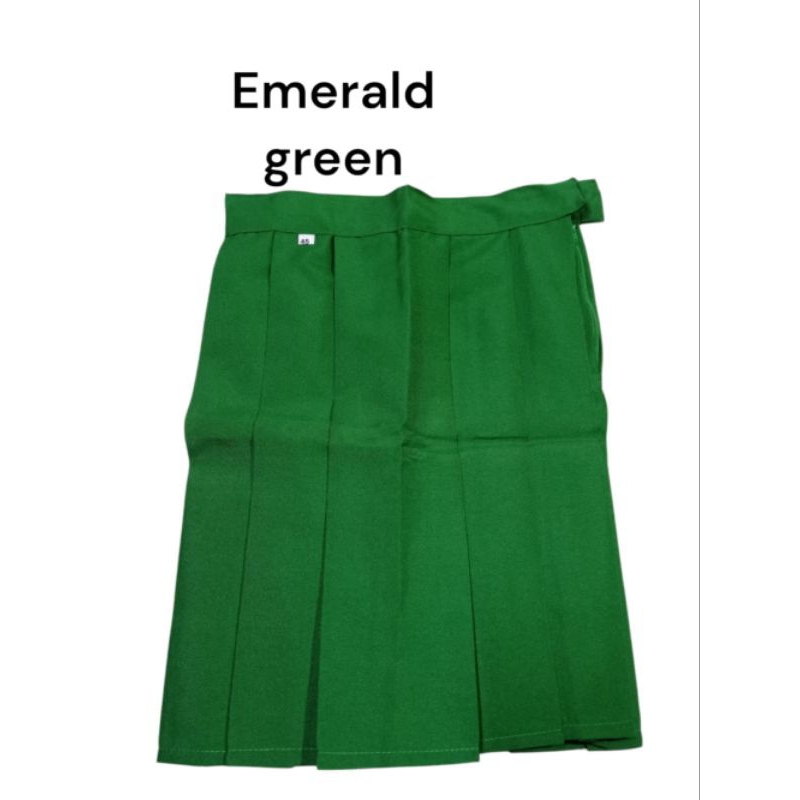palda emerald green backpleates for school uniform | Shopee Philippines
