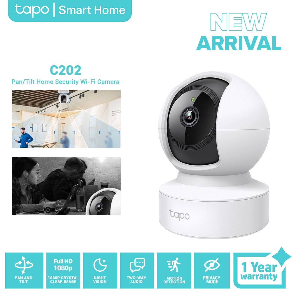 TP-Link Tapo C202 Pan/Tilt Home Security Camera | CCTV Camera | Home Camera | 1080 Full HD ...