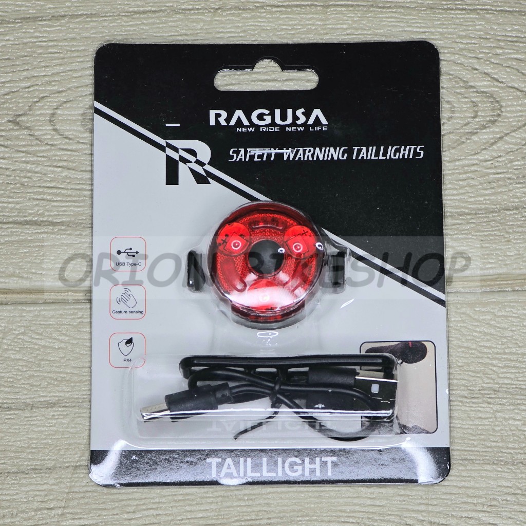 Ragusa RL01 Taillight Type C USB LED Rechargeable RL-01 MTB Rear Lamp ...