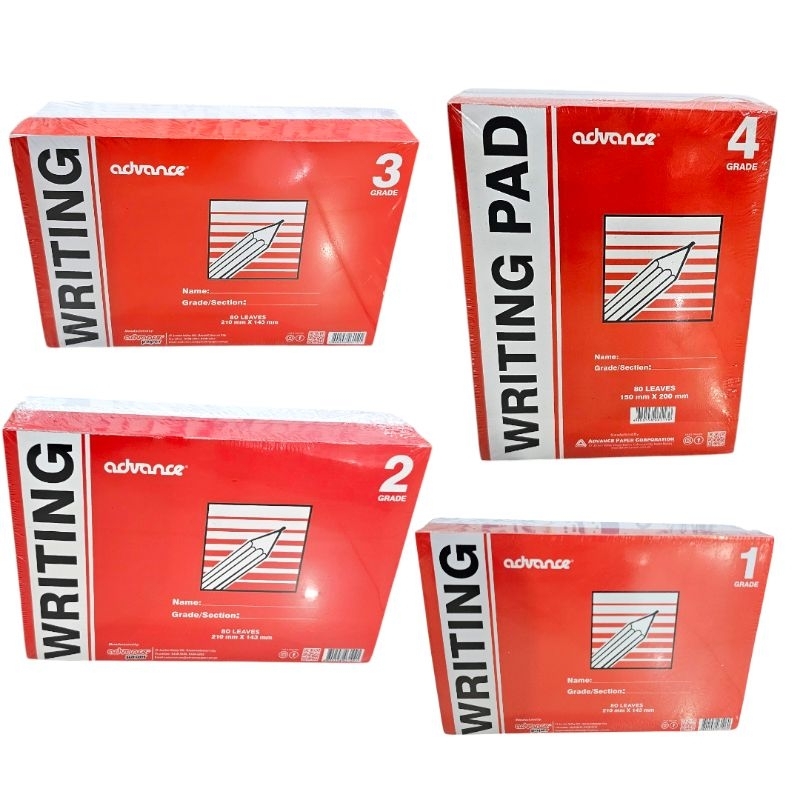 10 Pieces Advance Writing Pad for Grades 1 to 4 | Shopee Philippines