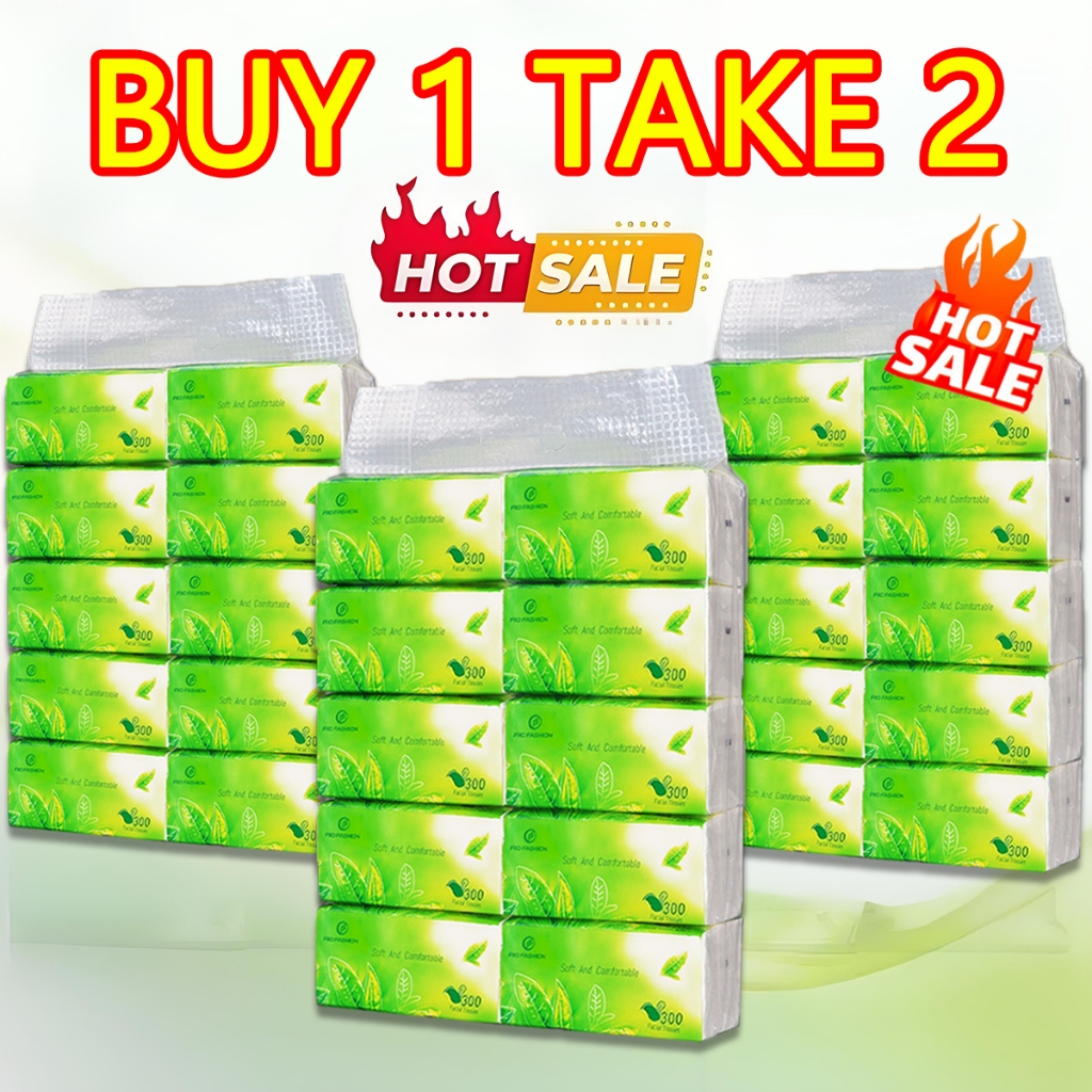 【300 Sheets× 10/20/30/50 Pack】Organic Green Tea Facial Tissue Paper Car ...