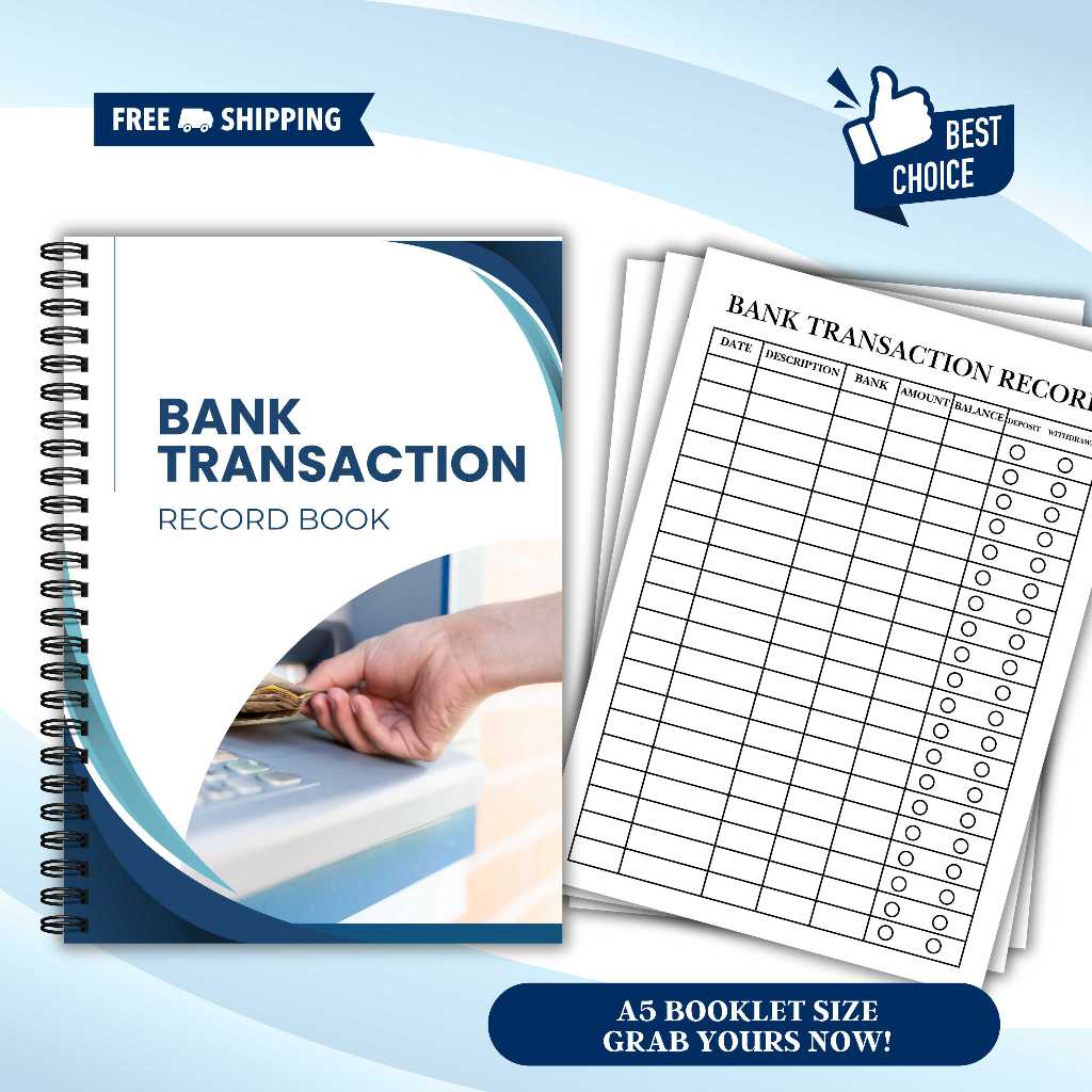 Bank Transaction Record Notebook | Shopee Philippines