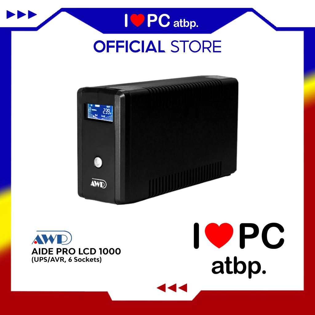 AWP Aide Pro LCD 600W-1000VA UPS/AVR (4 Sockets) | Shopee Philippines