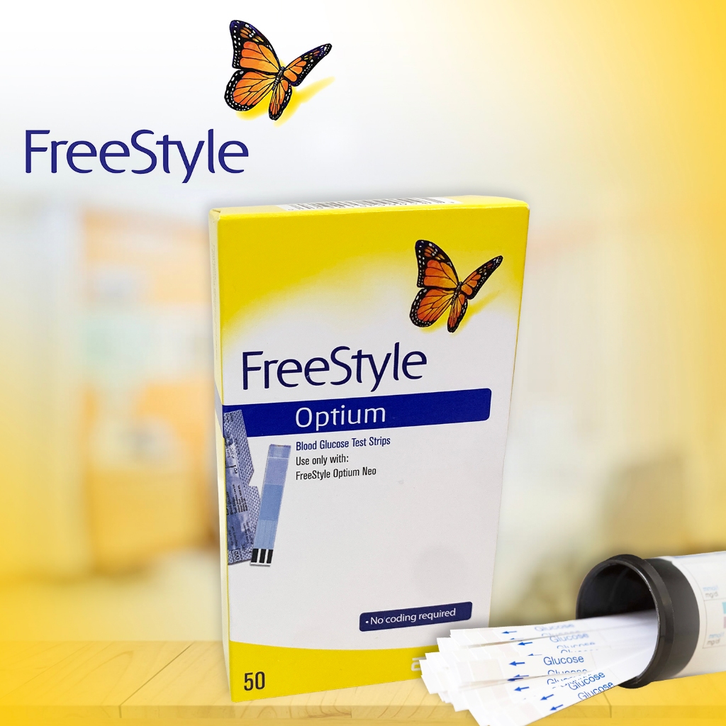 FREESTYLE OPTIUM GLUCOSE STRIPS (50 STRIPS PER BOX) | Shopee Philippines