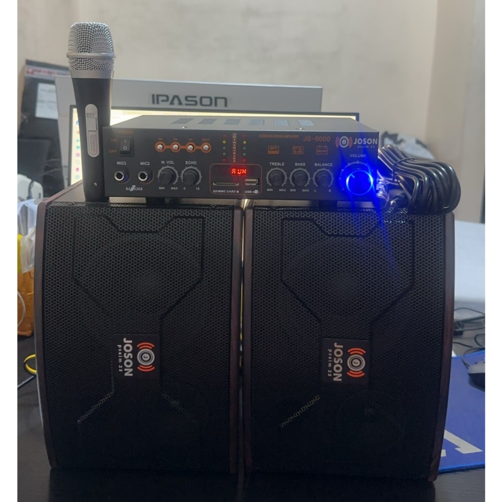 JOSON JS-6000 Multifunction 6 Inches Karaoke Set Speaker Bluetooth USB ...