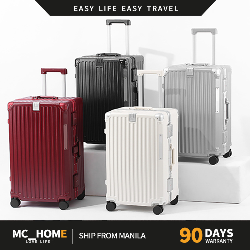 MC&HOME Large Capacity Aluminum-framed Suitcase with Sturdy Swivel ...
