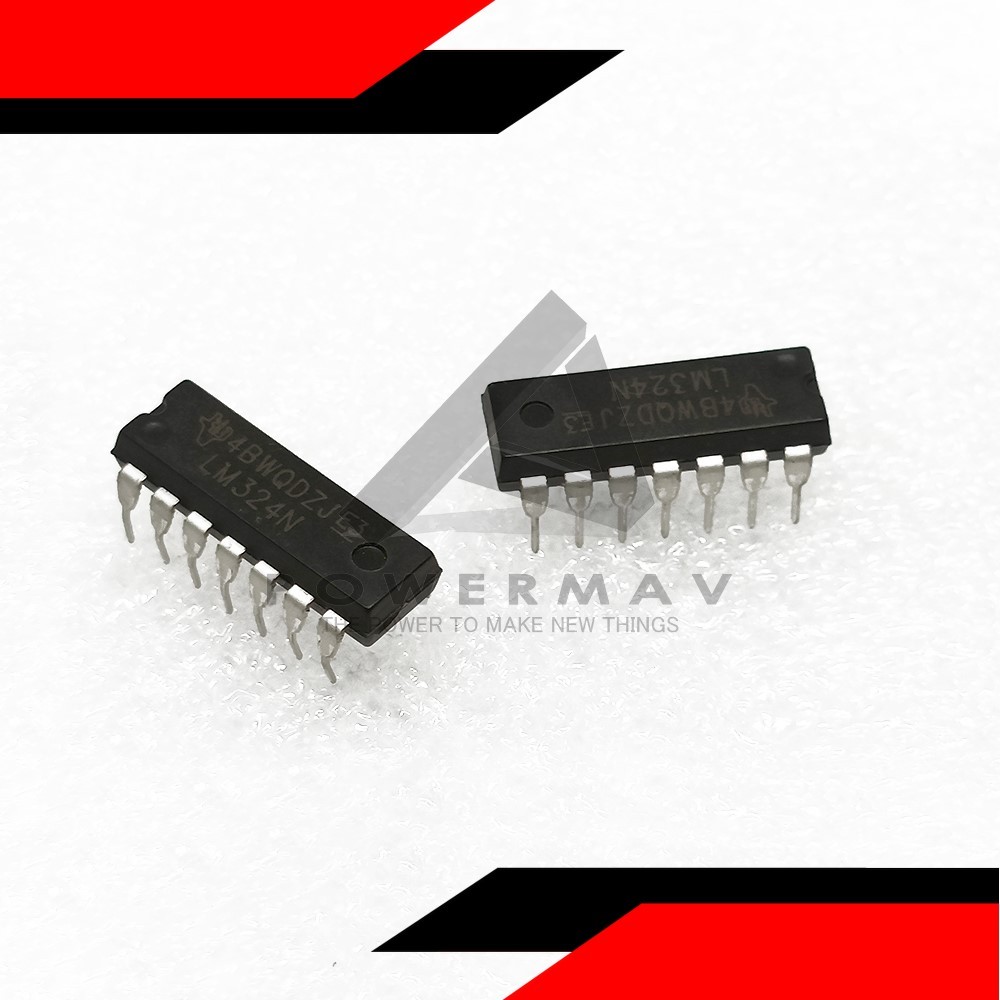 2pcs LM324 LM324N DIP IC DIP 14 low cost quad operational amplifiers true differential inputs ...