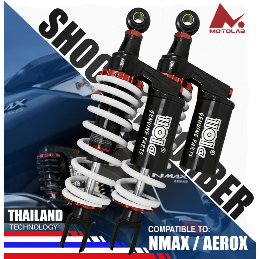 MOTOLAB NMAX / AEROX SHOCK ABSORBER ADJUSTABLE MOTORCYCLE REAR SHOCK ...