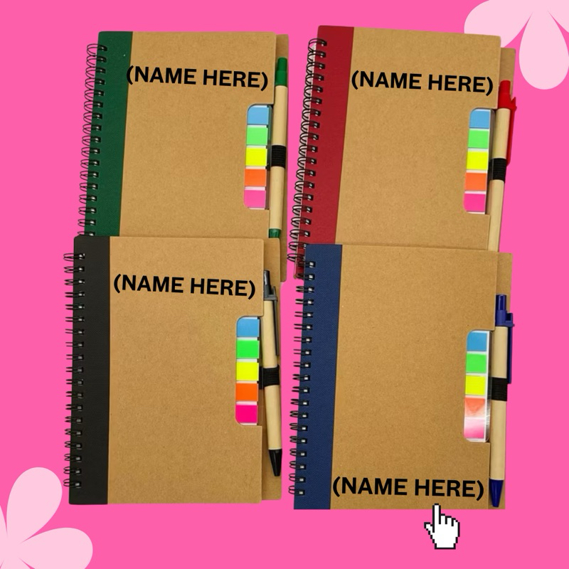 Customized Notebook Pen Sticky Notes with Custom Name Decal Sticker ...