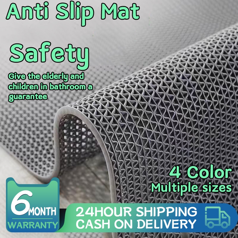 Anti slip mat Rubber Floor Matting PVC Mesh hole mat Bathroom Non-Slip ...