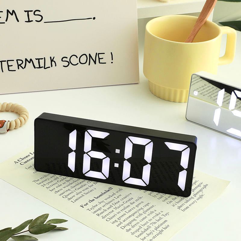 Digital Desk Clock Led Clock Table Clock Desk Clock Smart Voice Control ...