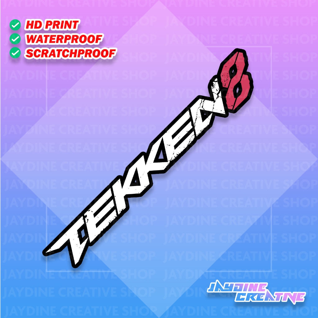 Tekken 8 Logo Sticker, Indoor Outdoor Vinyl Sticker, Waterproof & Non ...