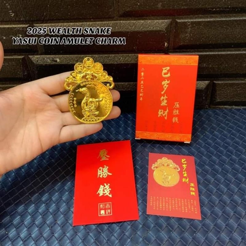 2025 WEALTH SNAKE YASUI COIN AMULET CHARM | Shopee Philippines