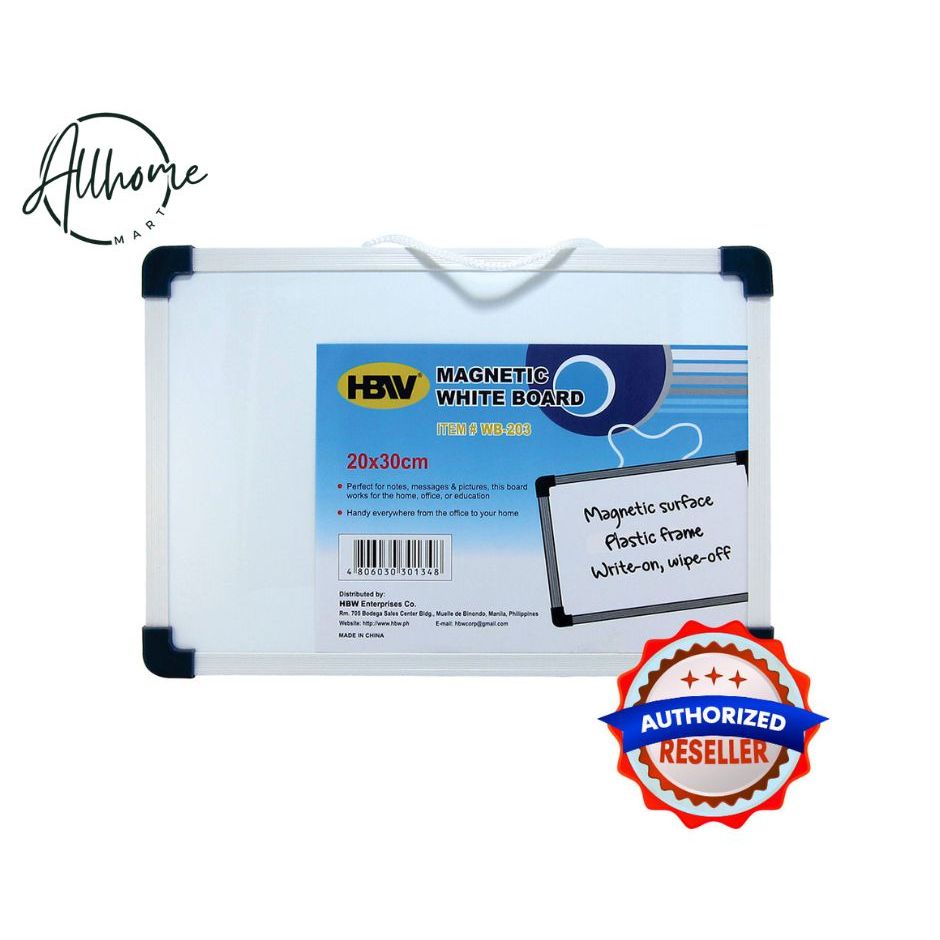 Allhome Mart HBW MAGNETIC WHITEBOARD 20 x 30cm (Plastic Frame) | Shopee ...