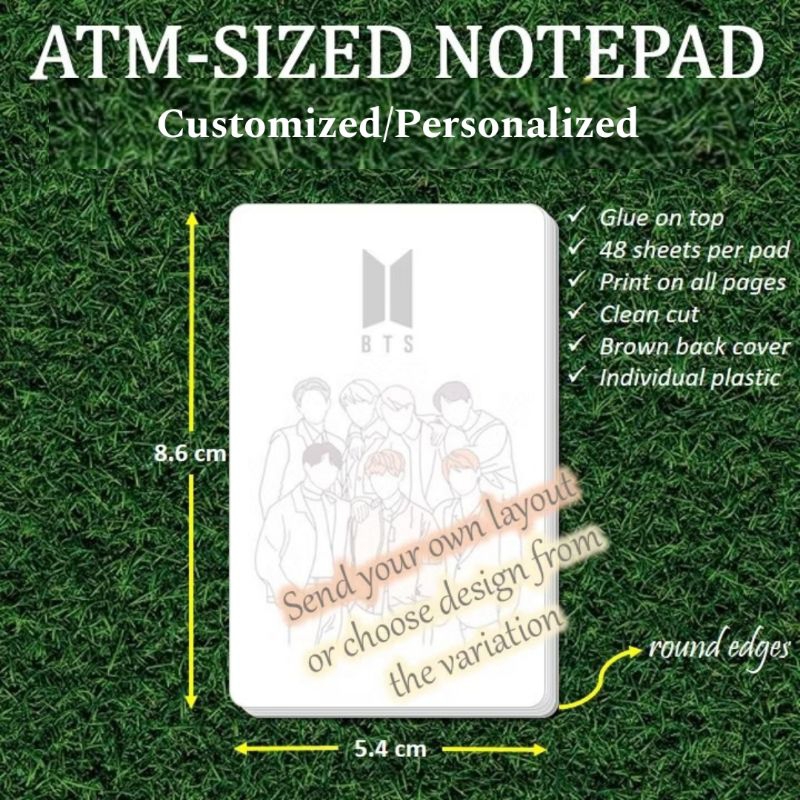 ATM-SIZED NOTEPADS (Customized/Personalized) | Shopee Philippines