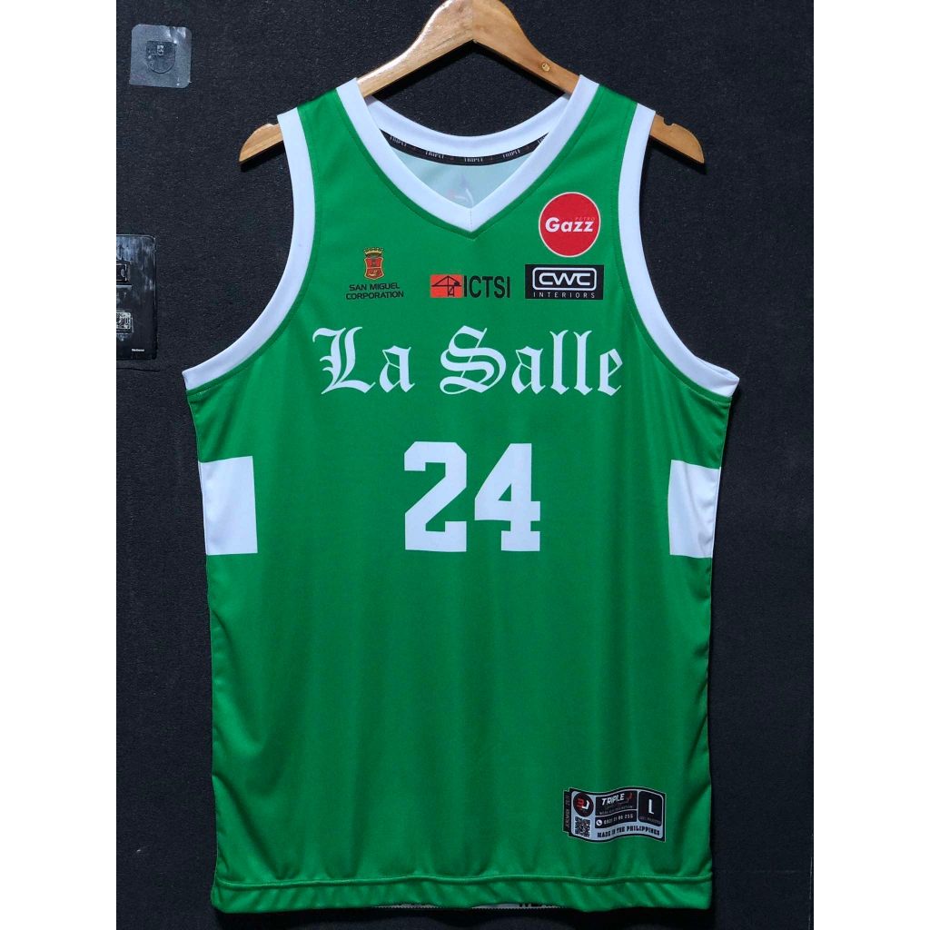 LA SALLE GREEN JERSEY CUSTOMIZED NUMBER AND TEAM FULL SUBLIMATION ...