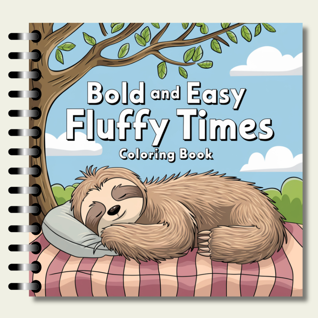 Fluffy Times Coloring Book Bold and Easy Kids Coloring Book Adult ...