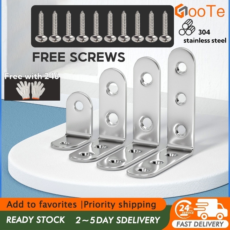 Angle Bracket Stainless Steel Corner Code 90 Degree Right Angle Holder ...