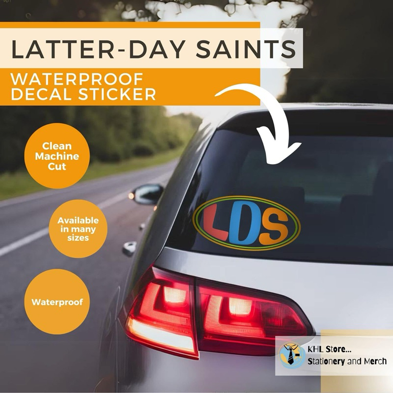 LDS V1 Latter-Day Saints Motor Car Decal Sticker Waterproof Outdoor ...