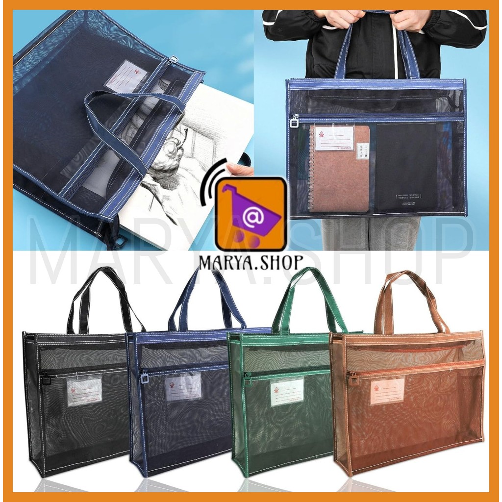 MARYA.SHOP File Document A3 Size Art Bag Zipper Large Capacity ...