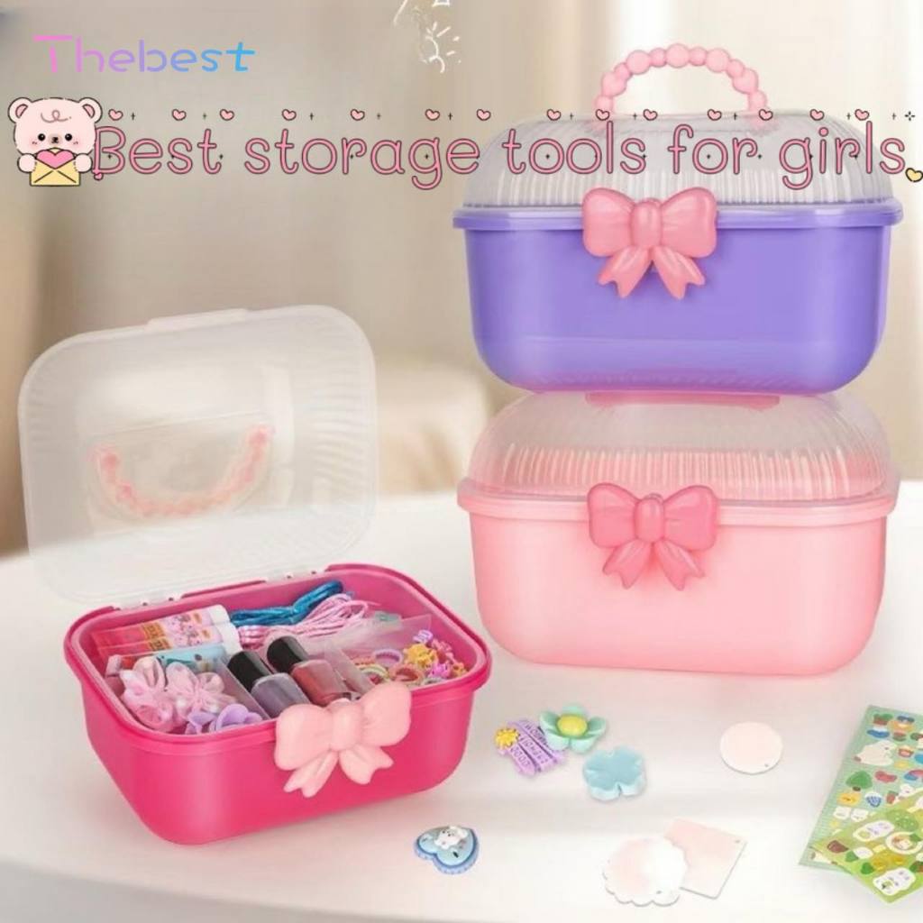 Original Korean Style Practical Hair Jewelry Organizer 2 Layers Storage ...