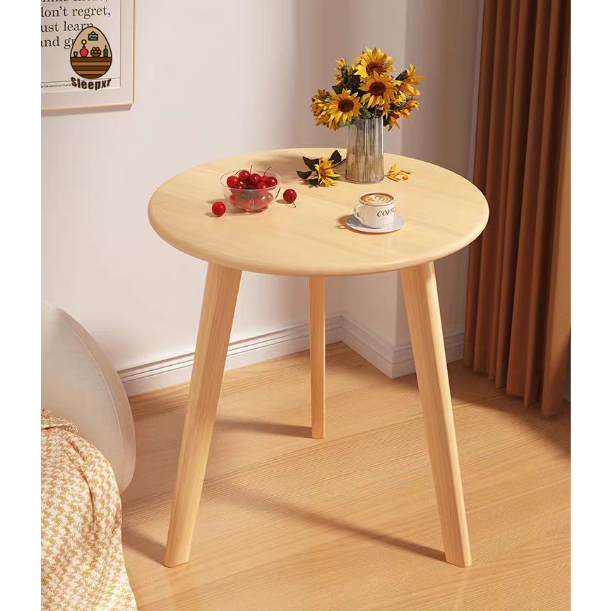 1/2 layer Solid Wood Dining Table Nordic Style Coffee Table+Stool ...