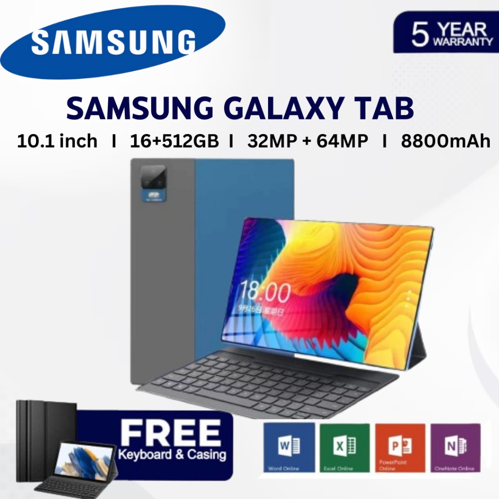 SAMSUNG Galaxy Tab 4G/5G | 16GB RAM+512GB ROM | 32MP Camera | Android ...