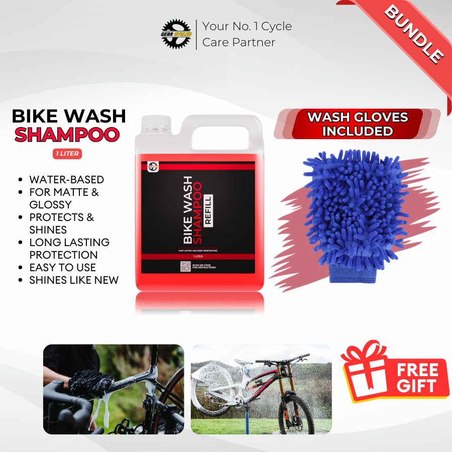 (BUNDLE) Gear Cycles Bike Wash Shampoo Wash Gloves Cleaner Mountain ...