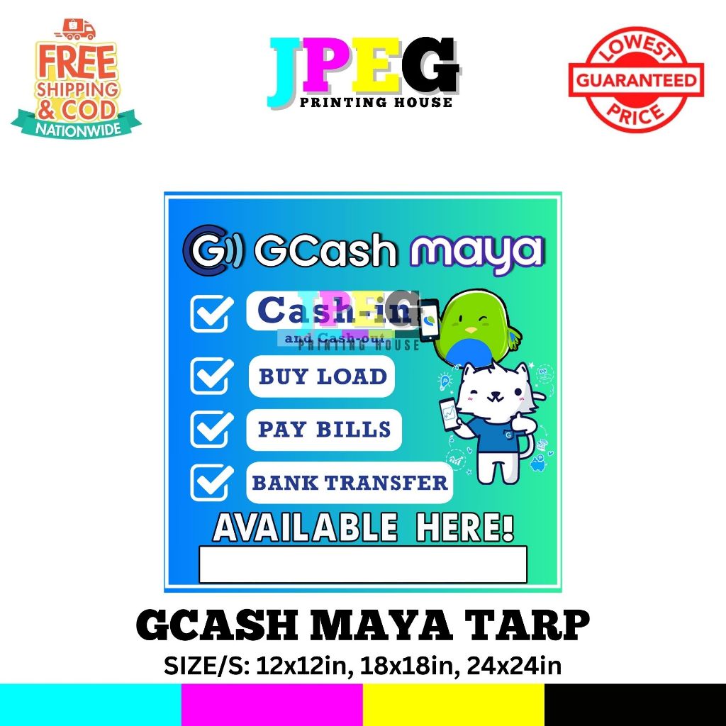 𝙉𝙀𝙒!! GCASH MAYA TARP Cash in cash out Affordable High Quality ...