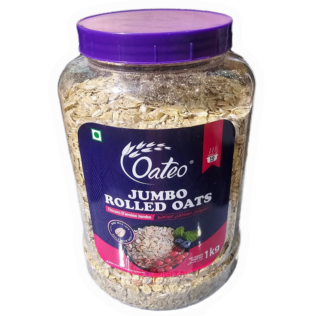 Authentic Oateo Whole Rolled Oats PET Jar 1kg | Shopee Philippines